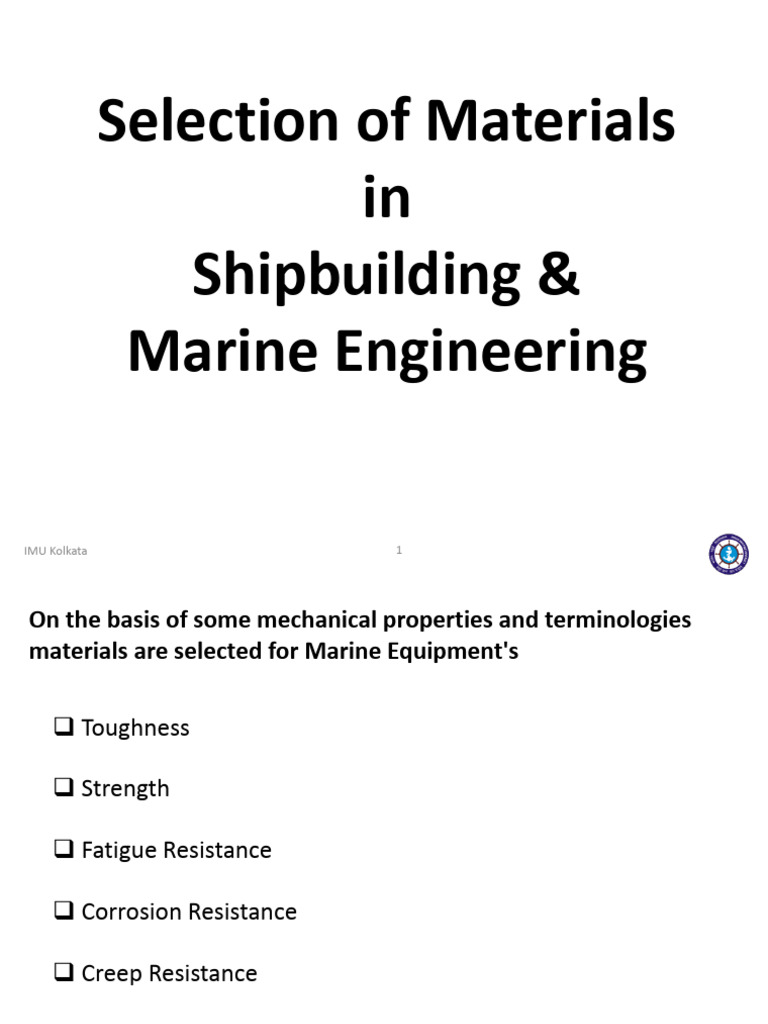 Material Selection in Marine Engineering | PDF | Steel | Alloy