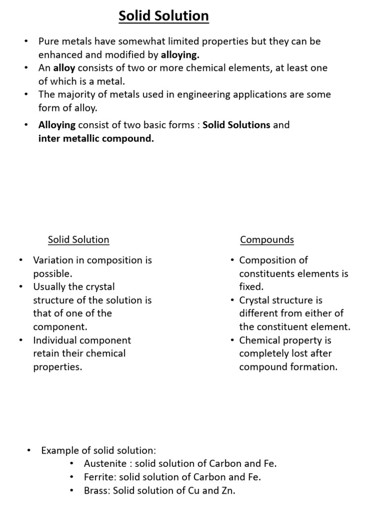 Solid Solution and Phase Diagram | PDF | Phase (Matter) | Solubility