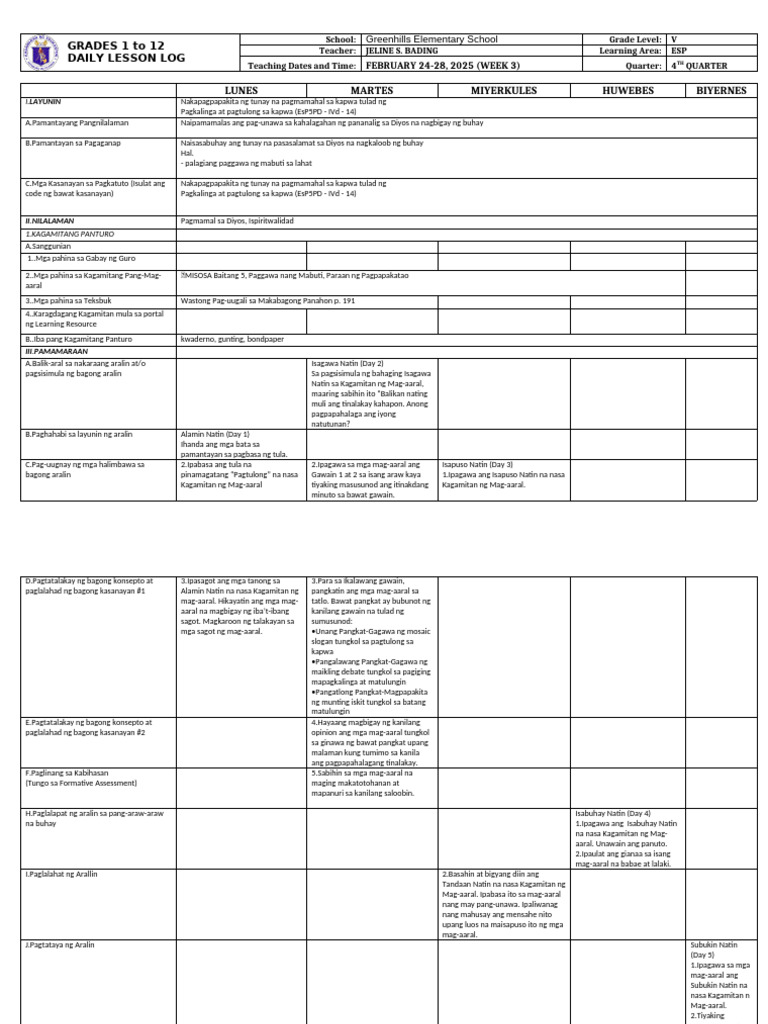DLL_ESP 5_Q4_W3 | PDF