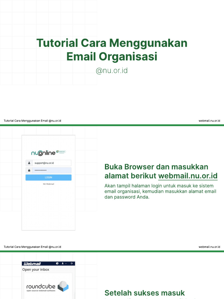 Panduan Penggunaan Email @nu.or.id | PDF