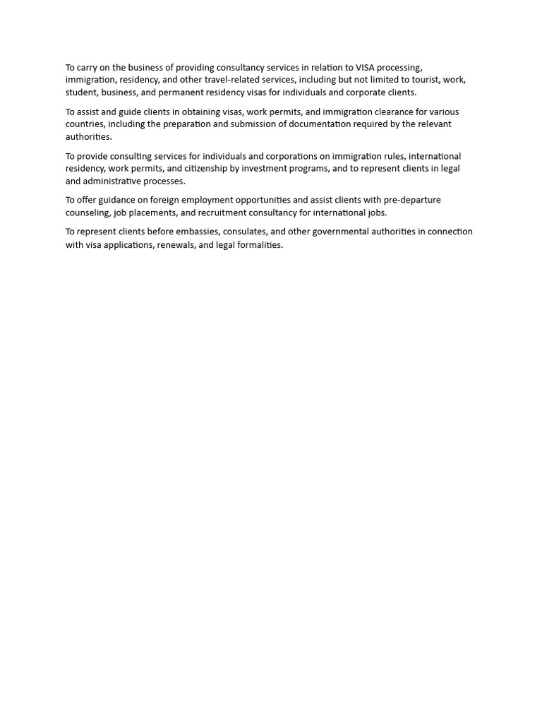 Trio Overseas Objectives PDF | PDF