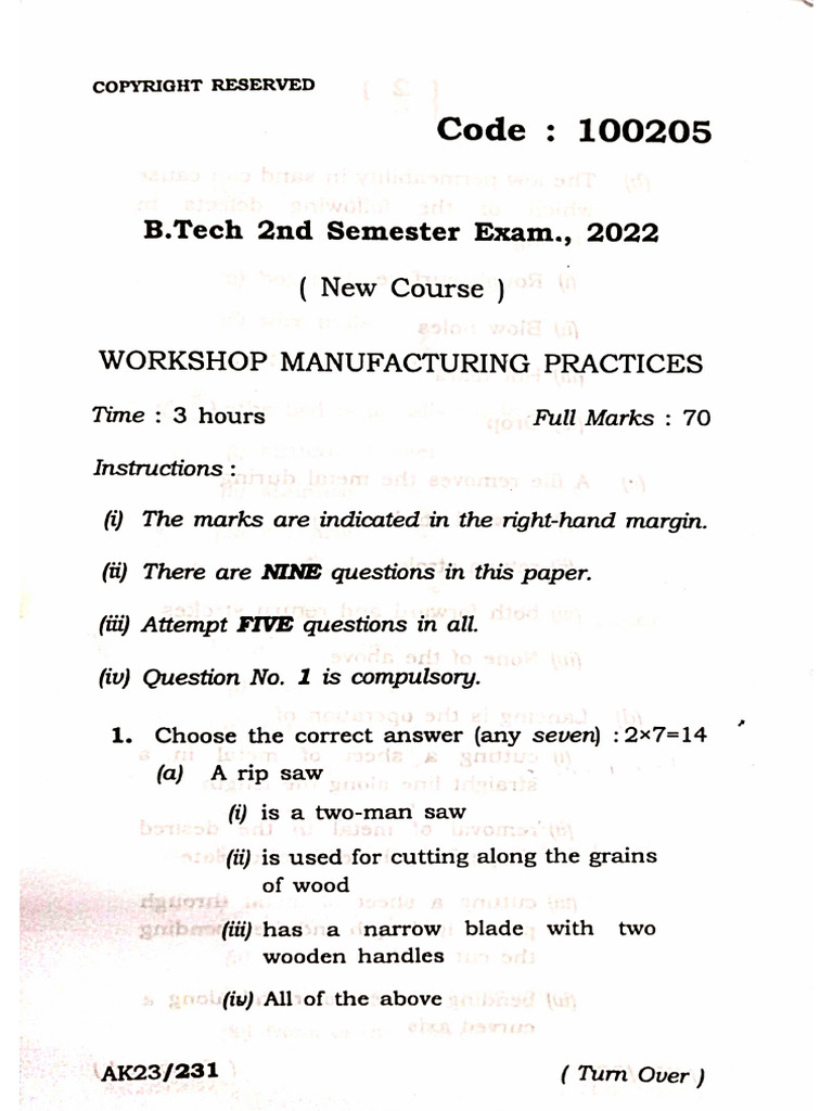 Workshop 2ND Sem 2022 | PDF
