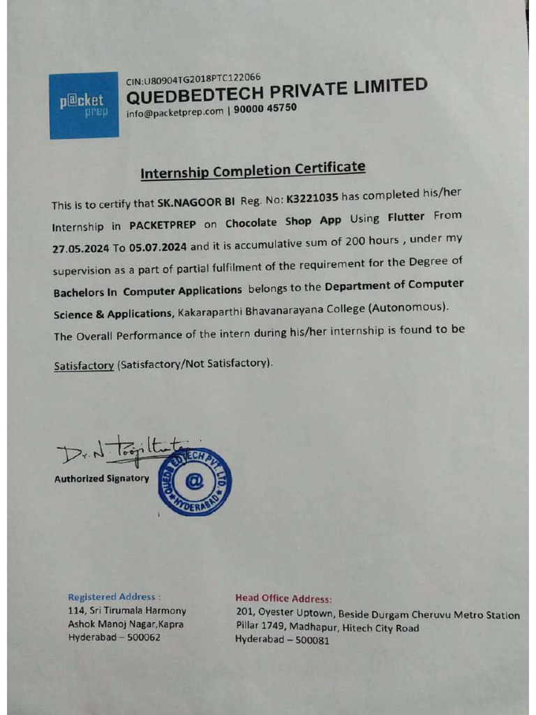 Flutter Certificate - Compressed | PDF