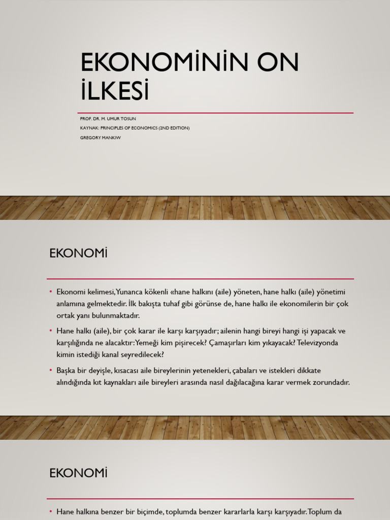 Iktisat Slayt 1 | PDF