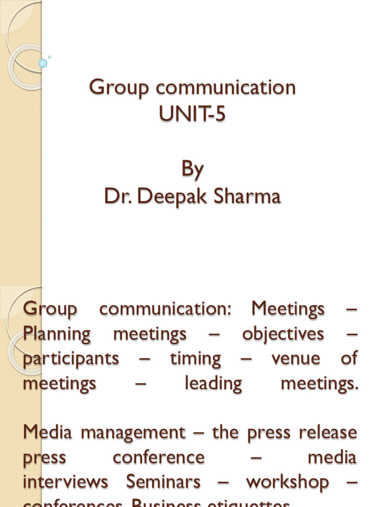 Group Communication Essentials | PDF | Seminar | Communication