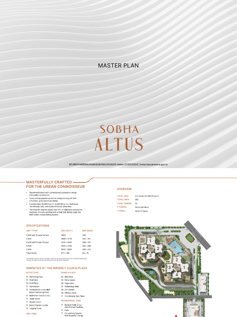 Sobha Altus - Master Plan | PDF