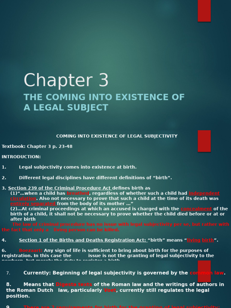 Chapter 3 Lecture 1 | PDF | Legal Aspects Of Death | Inheritance