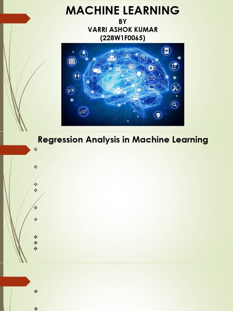 228w1f0065 ML | PDF | Regression Analysis | Logistic Regression