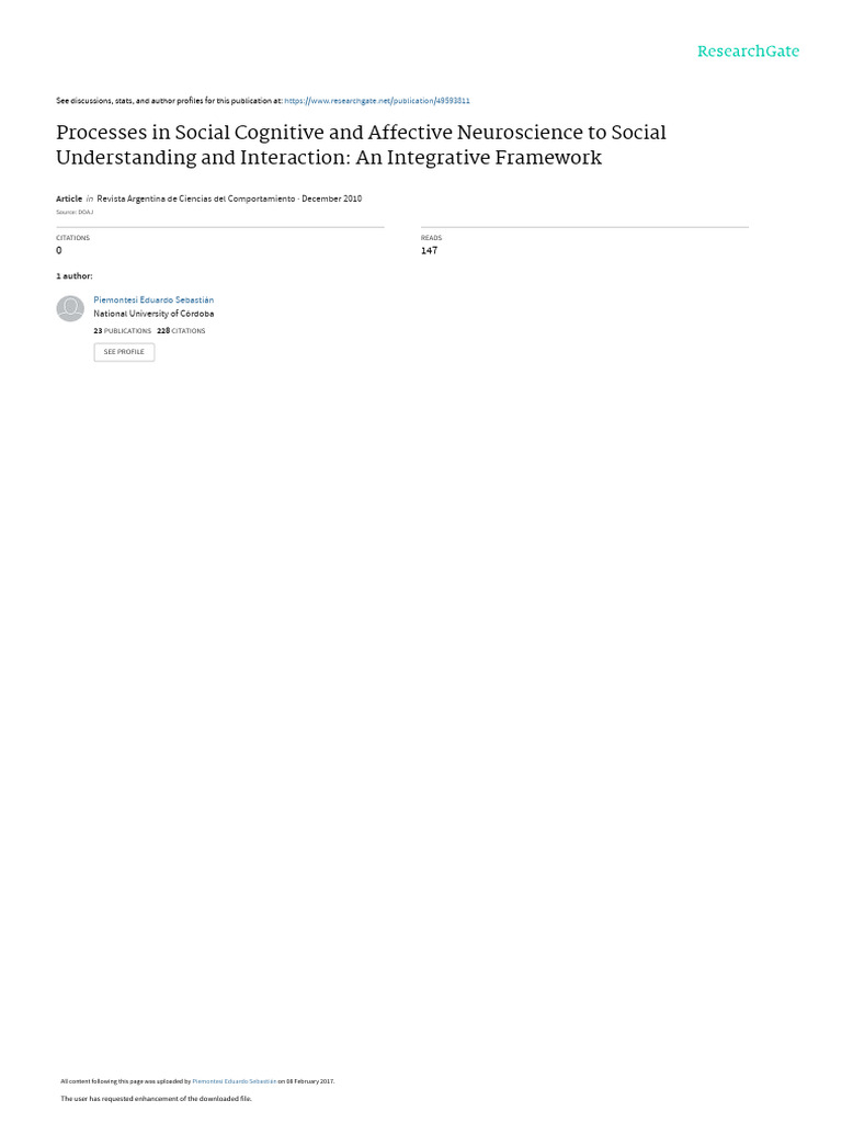 Processes in Social Cognitive and Affective Neuros | PDF | Las ...