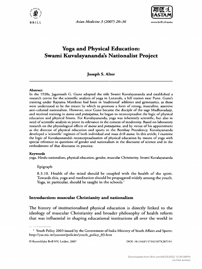 Swami Kuvalayananda's Yoga Revolution | PDF | Yoga | Nationalism