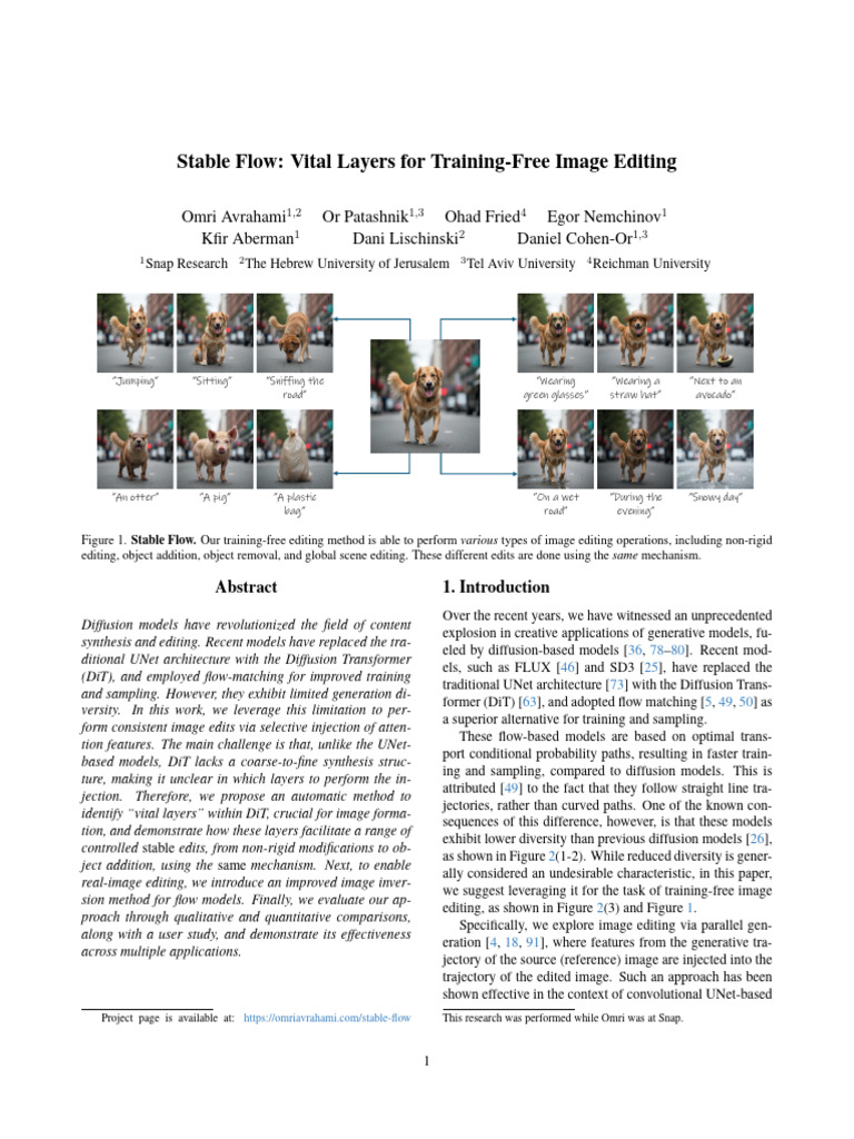 Image Editing with Stable Flow | PDF | Attention