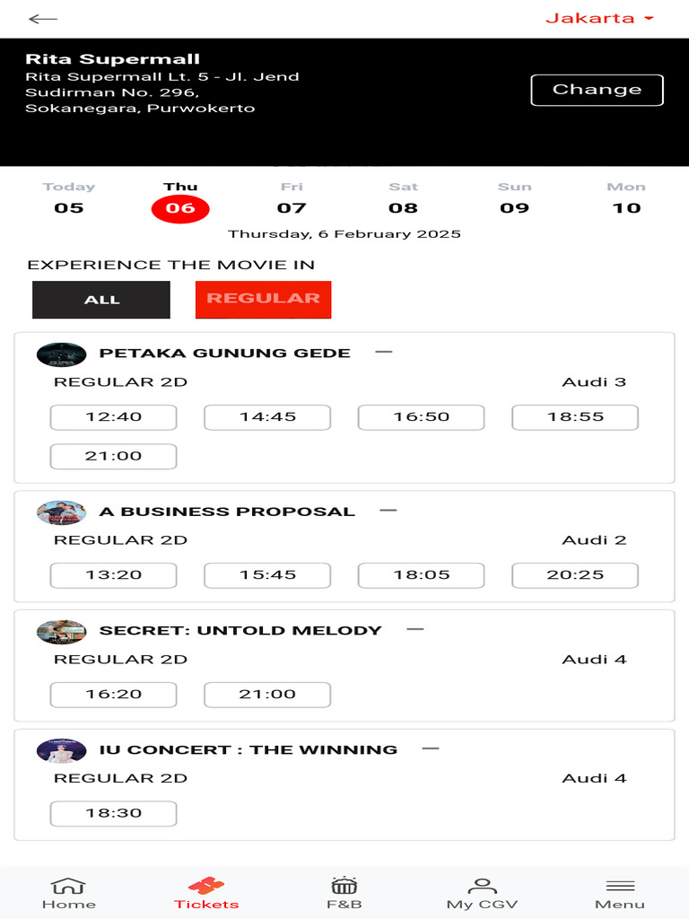 Jadwal Tayang Film Di Rita Supermall - CGV Cinemas | PDF