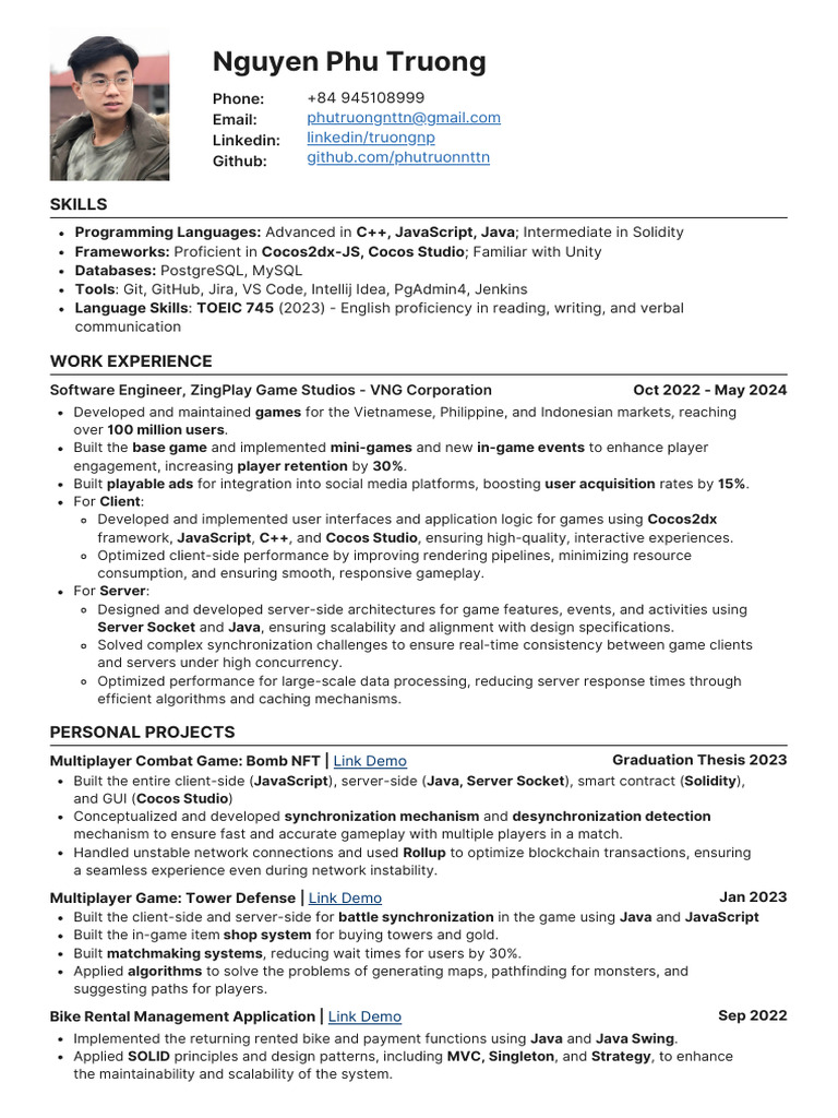 Software Engineer Portfolio | PDF | Client–Server Model | Java ...