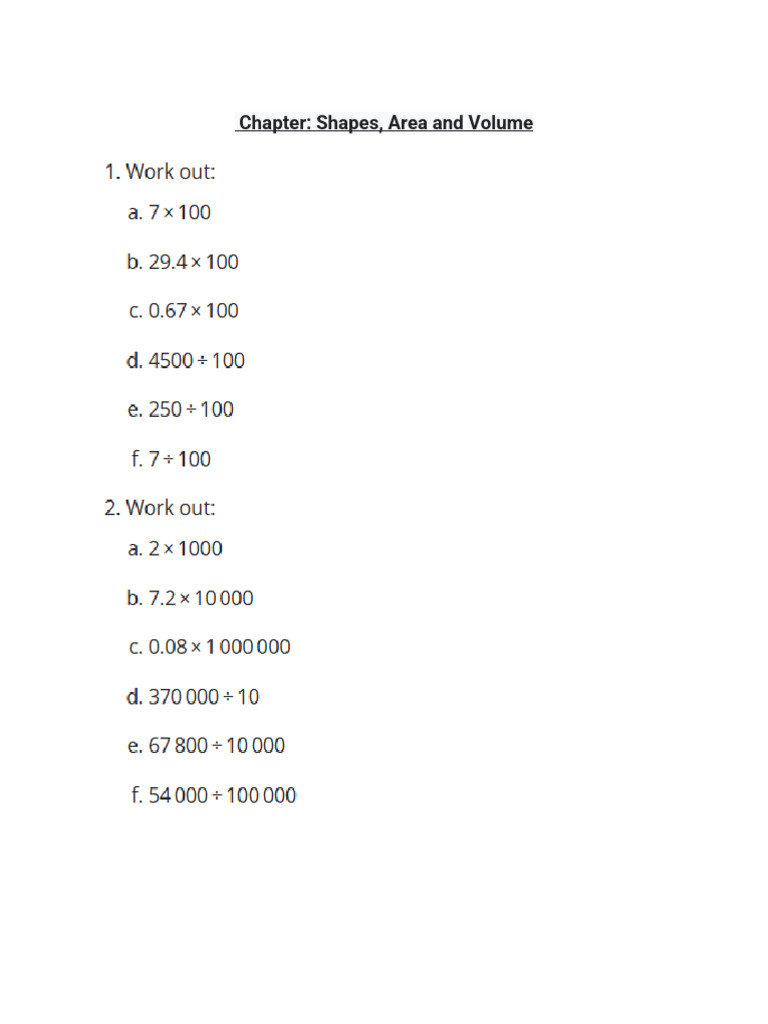 Maths Worksheet | PDF