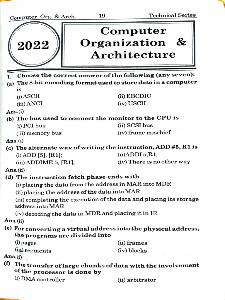 COA(2022) | PDF | Cpu Cache | Office Equipment