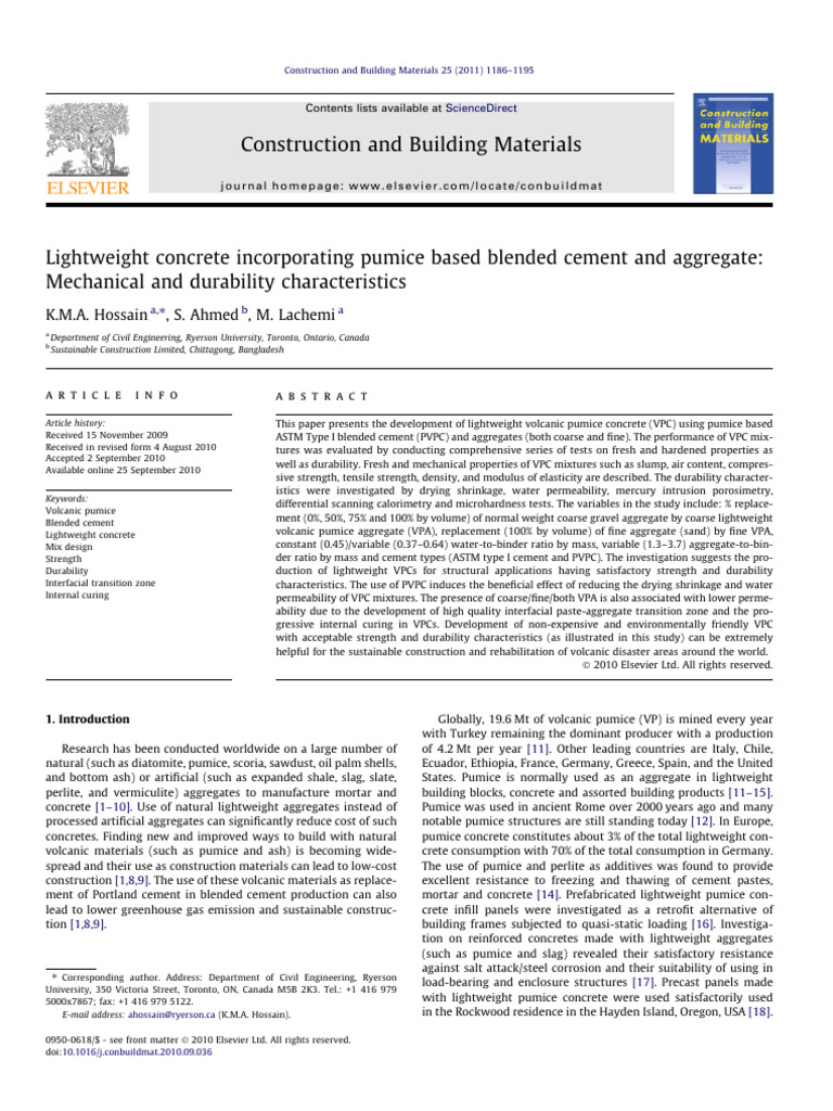 1 s2.0 S0950061810004691 Main | PDF | Concrete | Cement