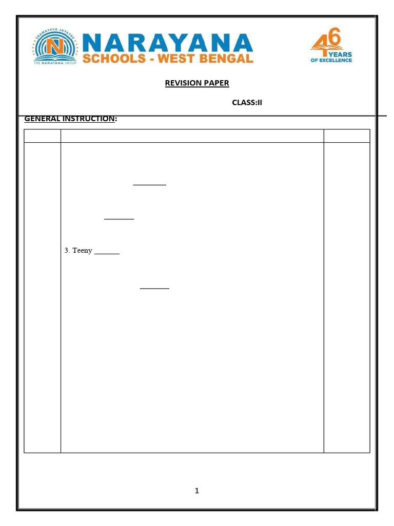 English Revision Paper Grade Ii | PDF