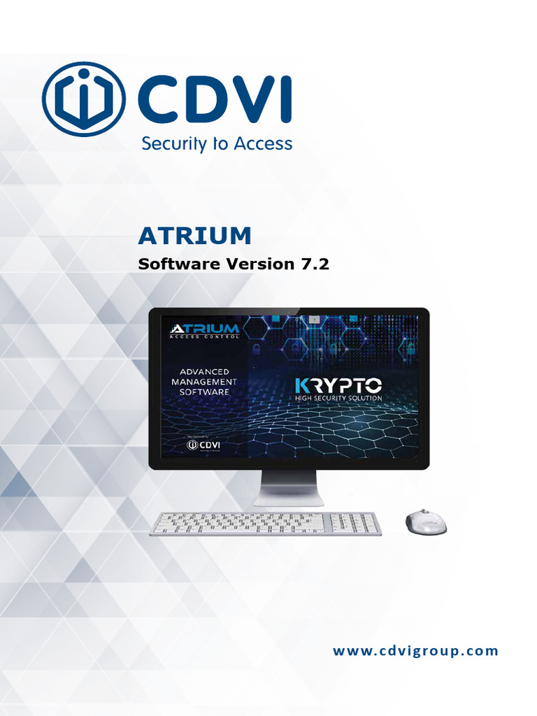 CDVI - Manual - ATRIUM Software - V7 | PDF | Microsoft Windows | Access ...