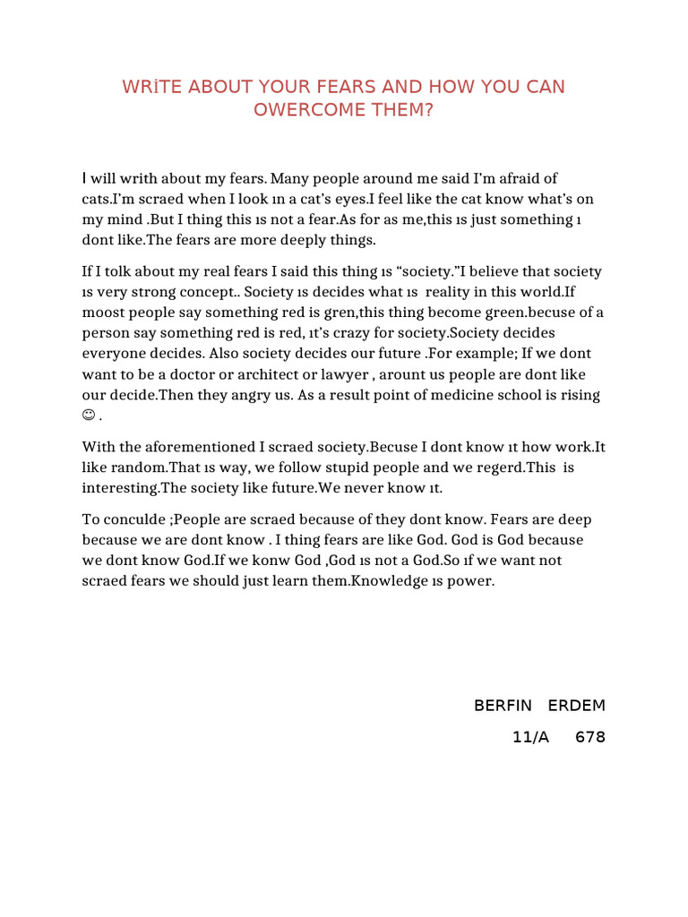 Overcoming Fears: Understanding Society | PDF