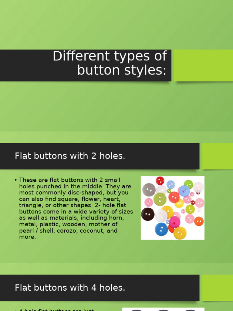 Different-types-of-button-styles | PDF | Pearl | Materials