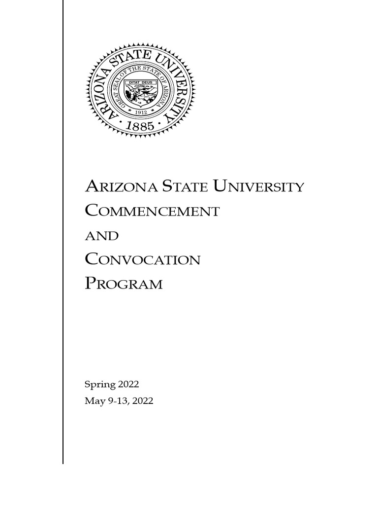 ASU Spring 2022 Commencement Program | PDF | Smithsonian Institution ...