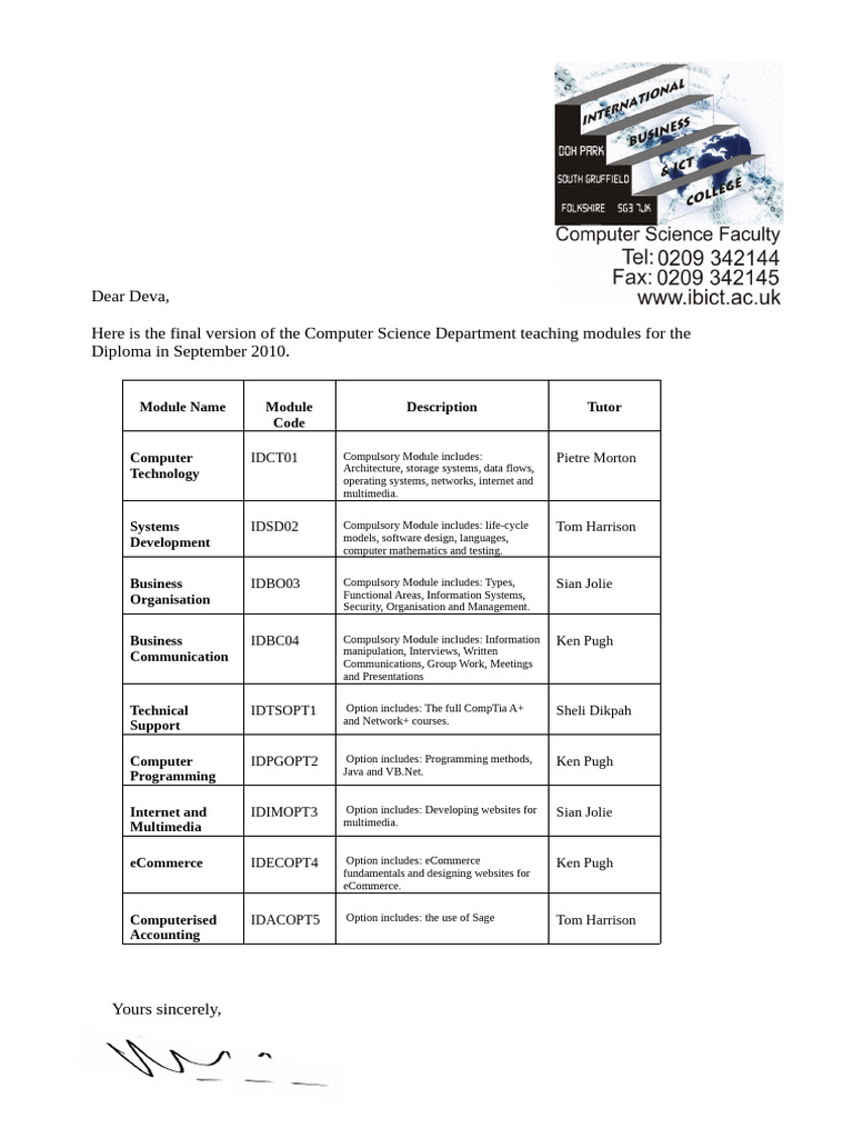 Computer Science Diploma 2010 | PDF