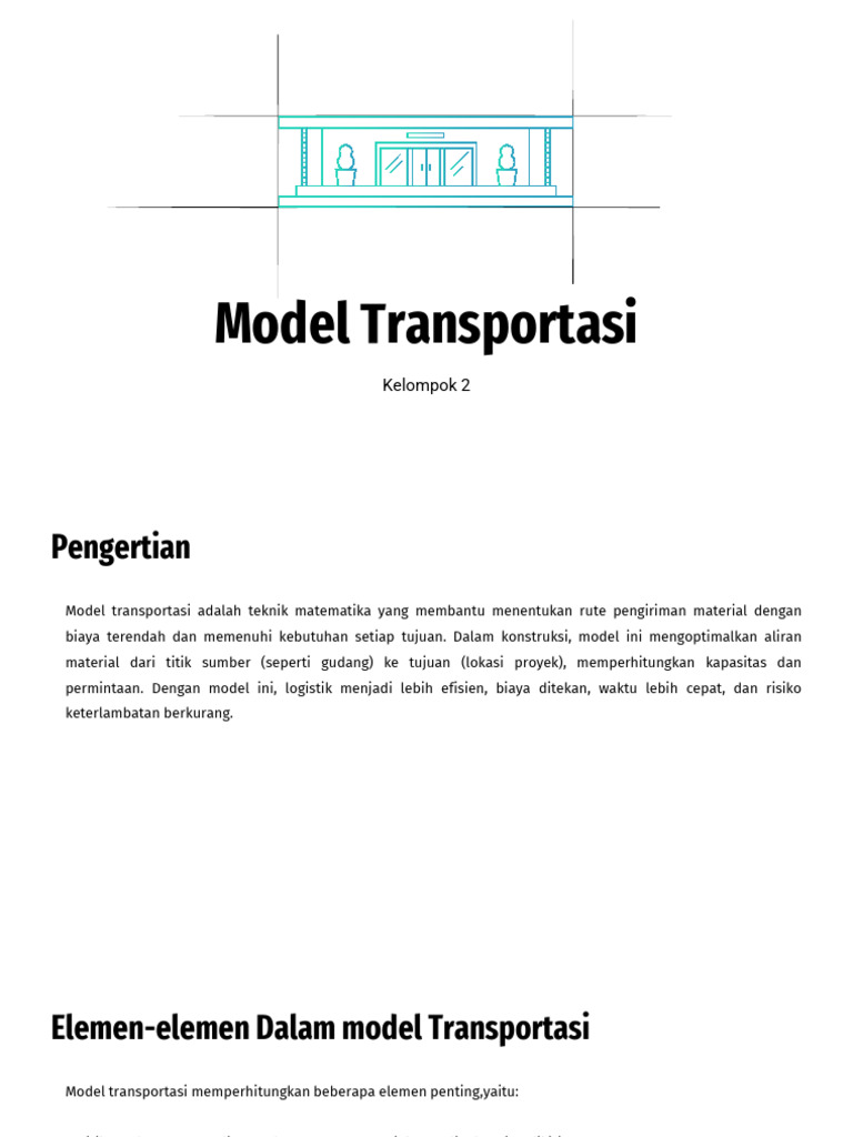 Model Transportasi Kel 2 | PDF