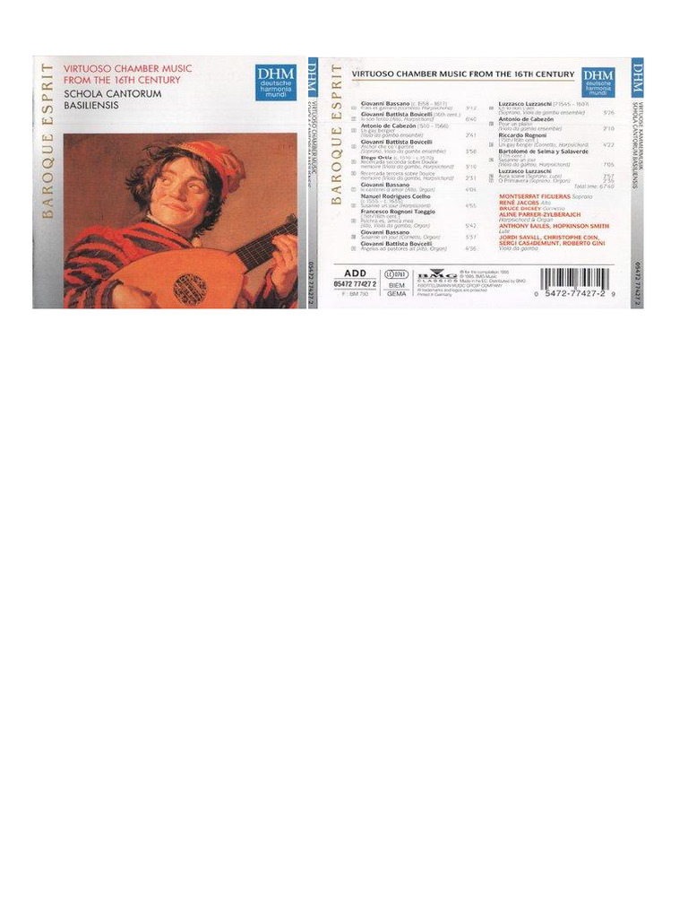 16th Century Chamber Music CD | PDF | Baroque Music | String Instruments