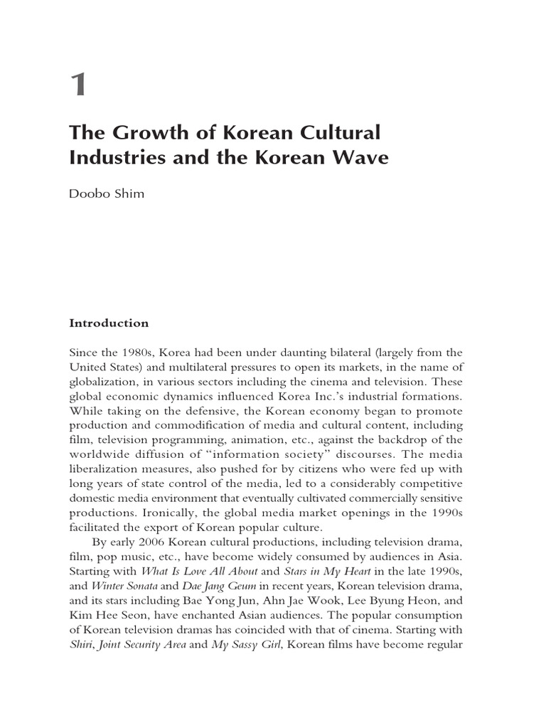 Korean Wave: Growth of Cultural Industries | PDF | South Korea | World ...