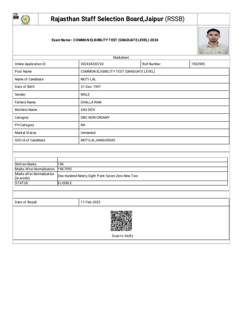 Result CET Graduation | PDF