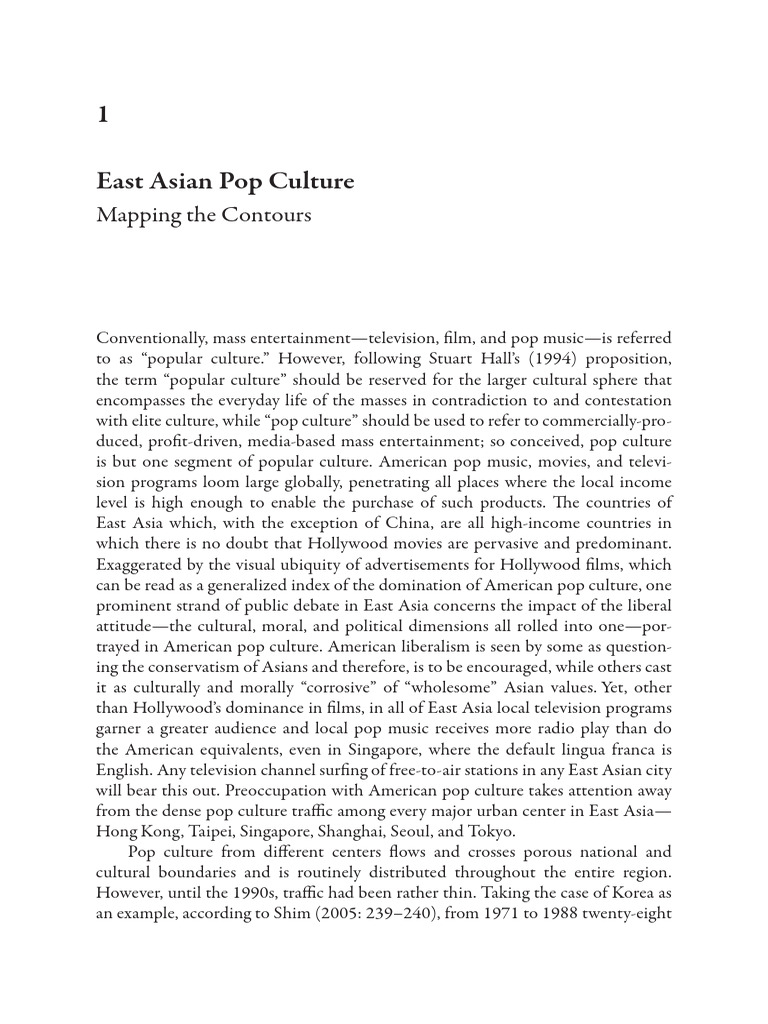 (Chua 2012) East Asian Popular Culture | PDF