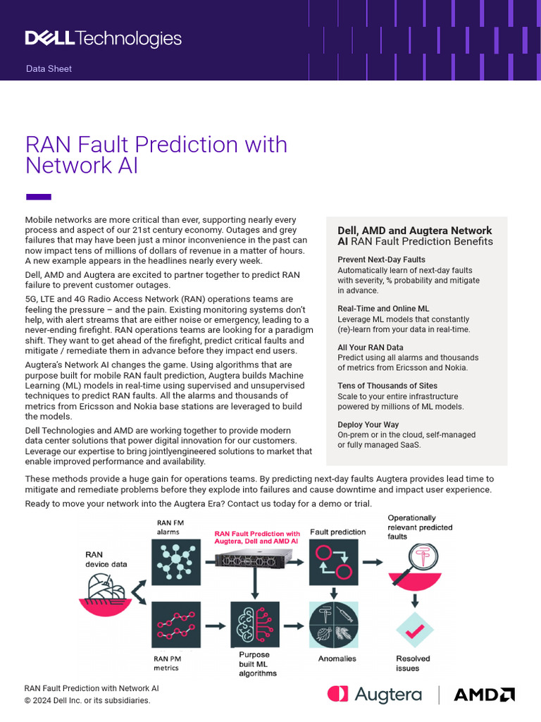 Dell AMD Augtera DataSheet RAN Fault Prediction FInal.pdf (1) | PDF ...