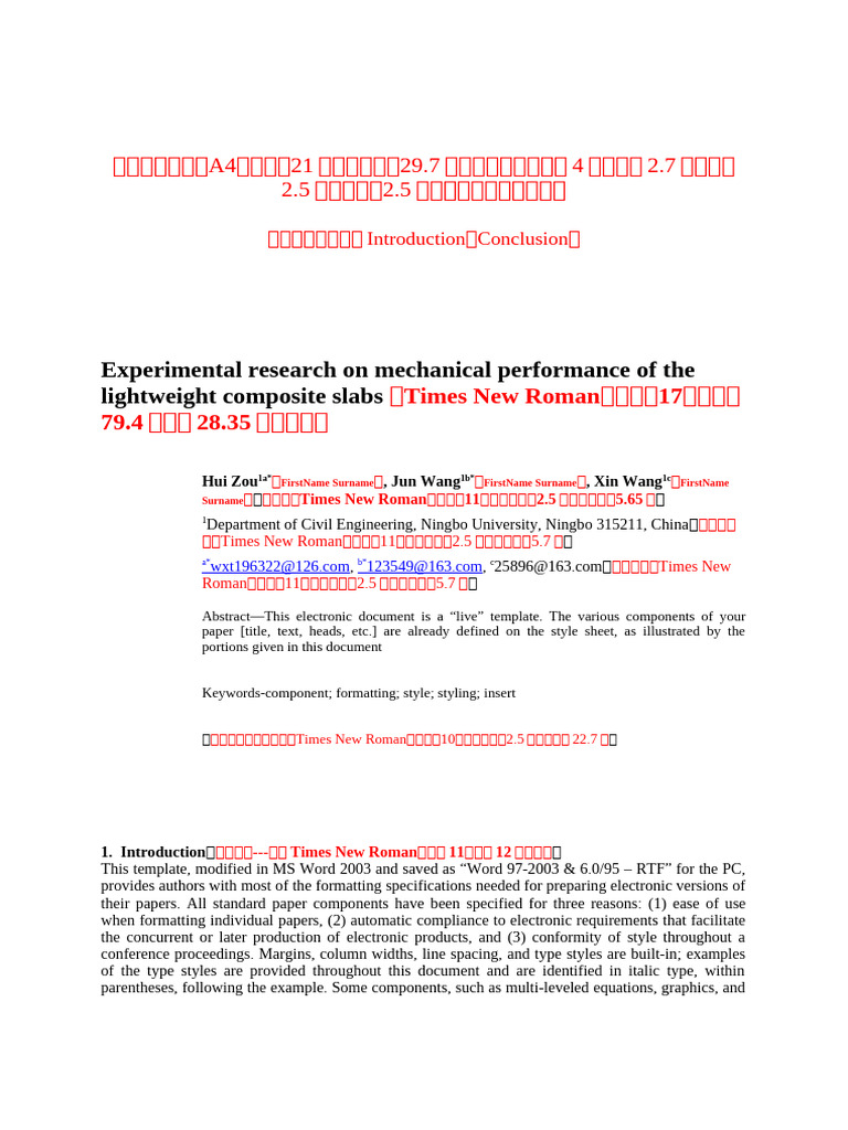 Lightweight Composite Slabs Performance | PDF | Beam (Structure) | Buckling