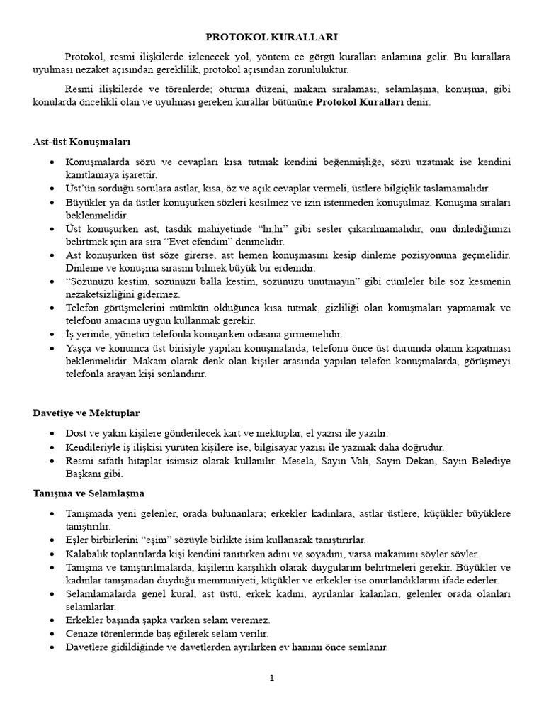 Sınav Protokol Kuralları | PDF