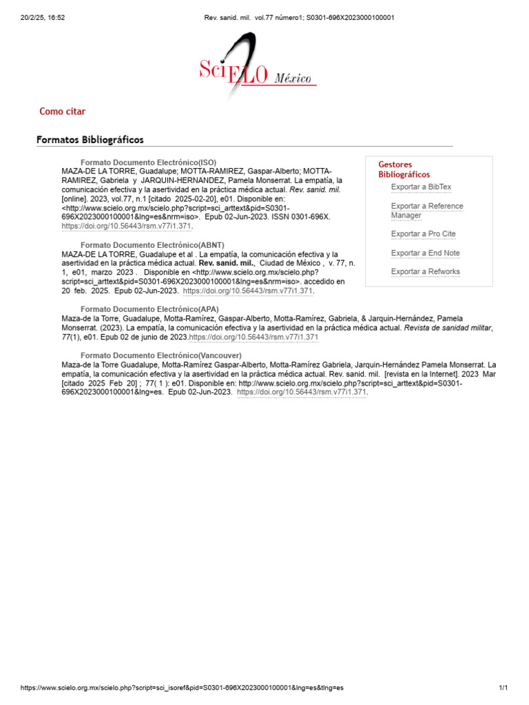 Rev. sanid. mil. vol.77 número1; S0301-696X2023000100001 | PDF | Archivo de computadora ...