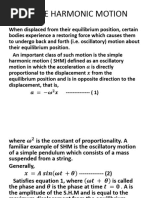 SHM Formula Sheet | PDF | Oscillation | Metrology