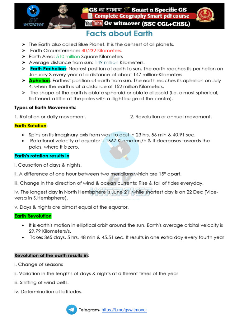 Geography PDF GV Kaksha - 14 | PDF