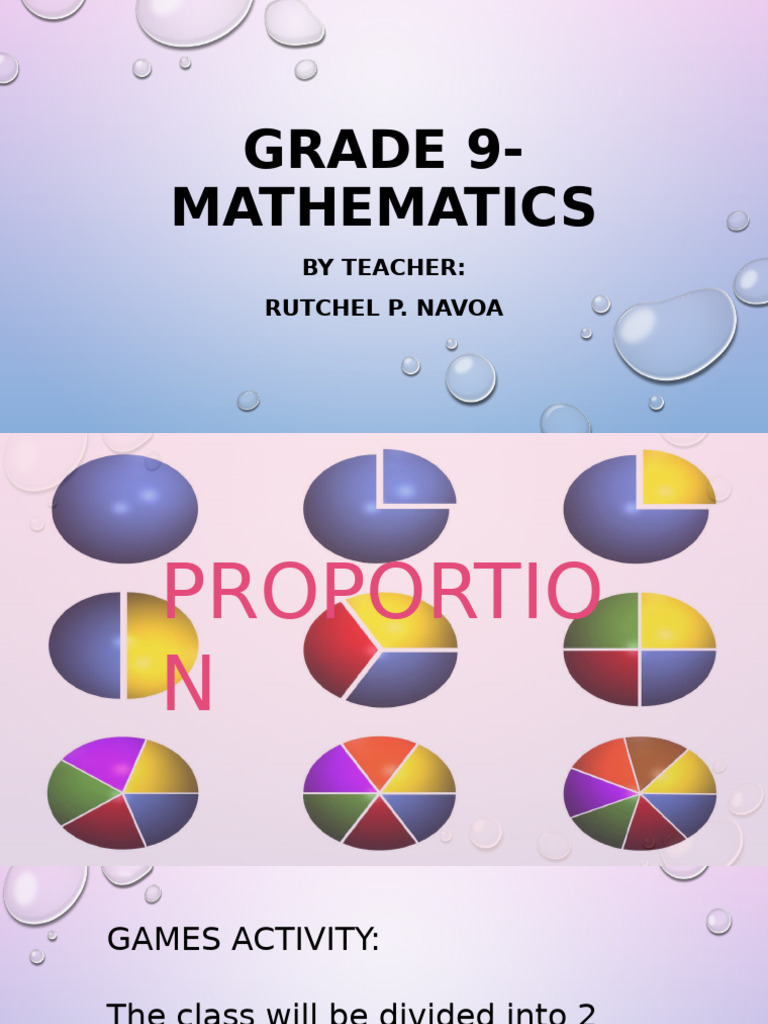 Grade 9 Ratio and Proportion Lesson Plan | PDF | Ratio | Mathematics