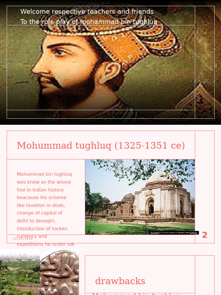 Mohammad Bin Tughluq Role Play | PDF