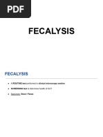 Fecalysis Examination Notes | PDF | Human Feces | Digestion