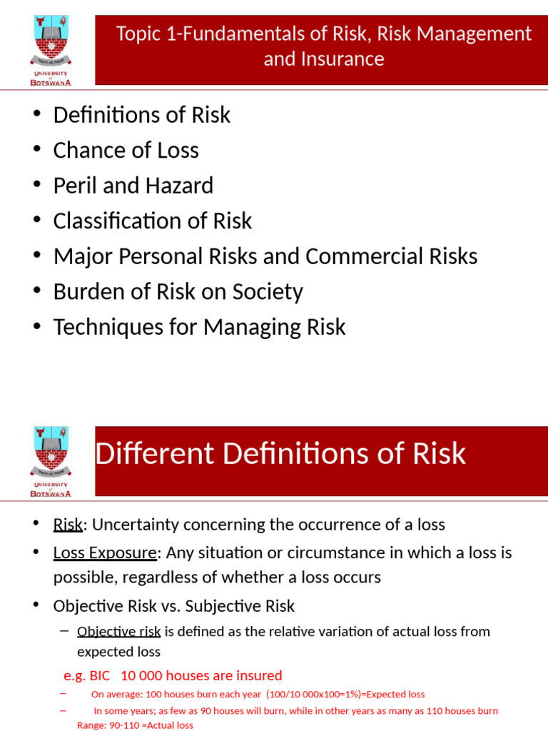 Understanding Fundamental Risk in Insurance | PDF | Risk | Financial Risk