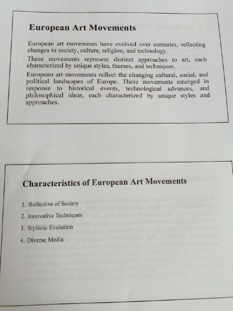 European Art Movements | PDF