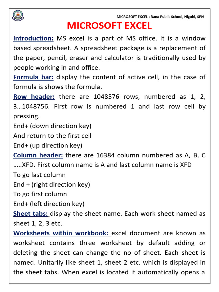 Project 1 Ms Excel | PDF | Microsoft Excel | Spreadsheet