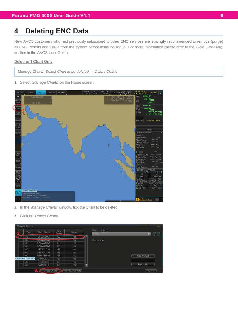 Furuno3000 User Guide Delete Charts and Permits | PDF | Computing ...