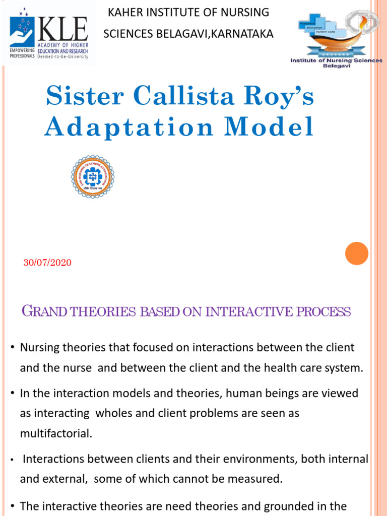 Roy's Adaptation Model | PDF | System | Self Concept