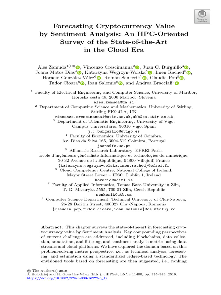 Forecasting Cryptocurrency Value by Sentiment Anal | PDF | Mathematical Optimization | Modern ...