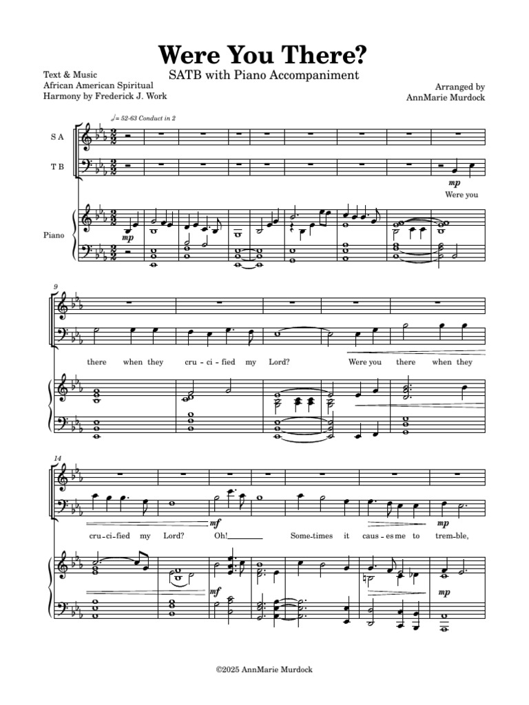 "Were You There? SATB Spiritual" | PDF