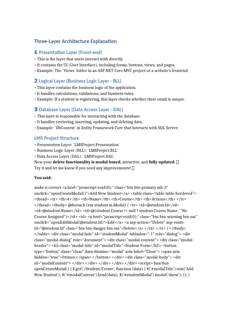 Three_Layer_Architecture | PDF | Databases | Computer Programming