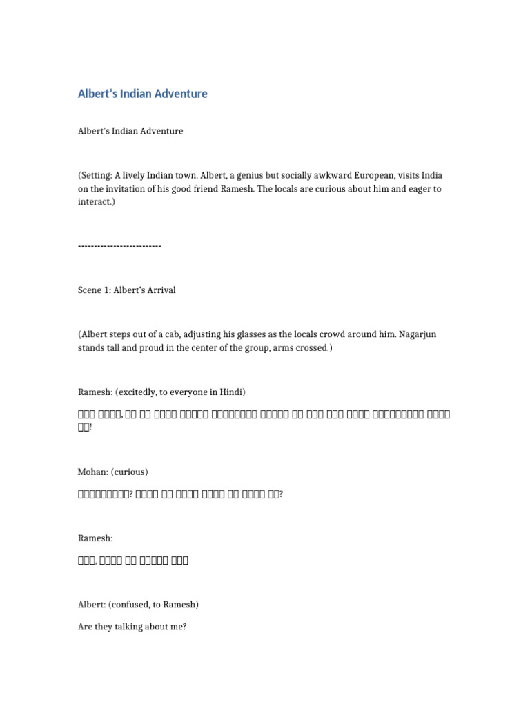 Alberts Indian Adventure | PDF