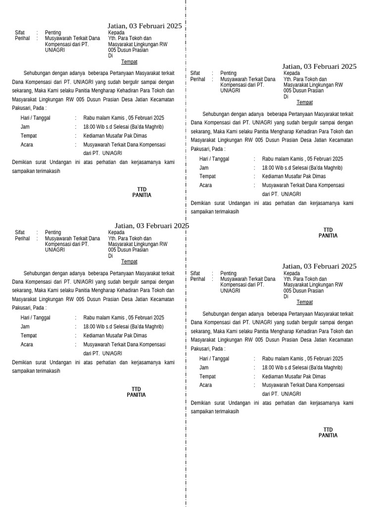 Undangan Mas Elfa | PDF